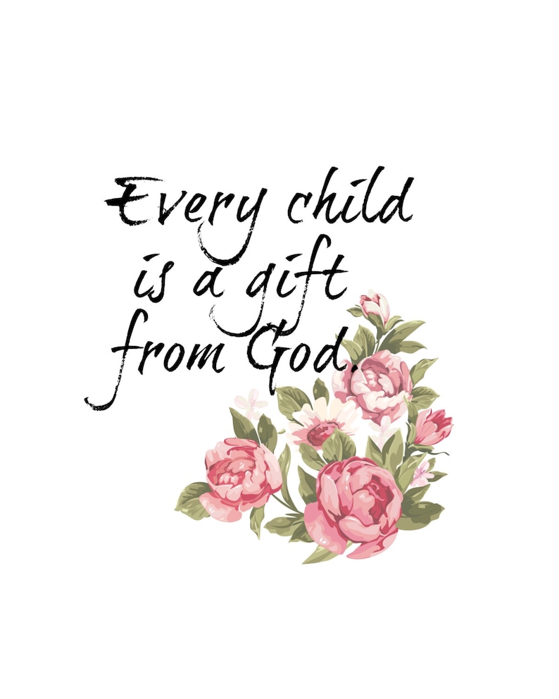Printable Every Child is A Gift From GOD Nursery Decor Wall - Etsy