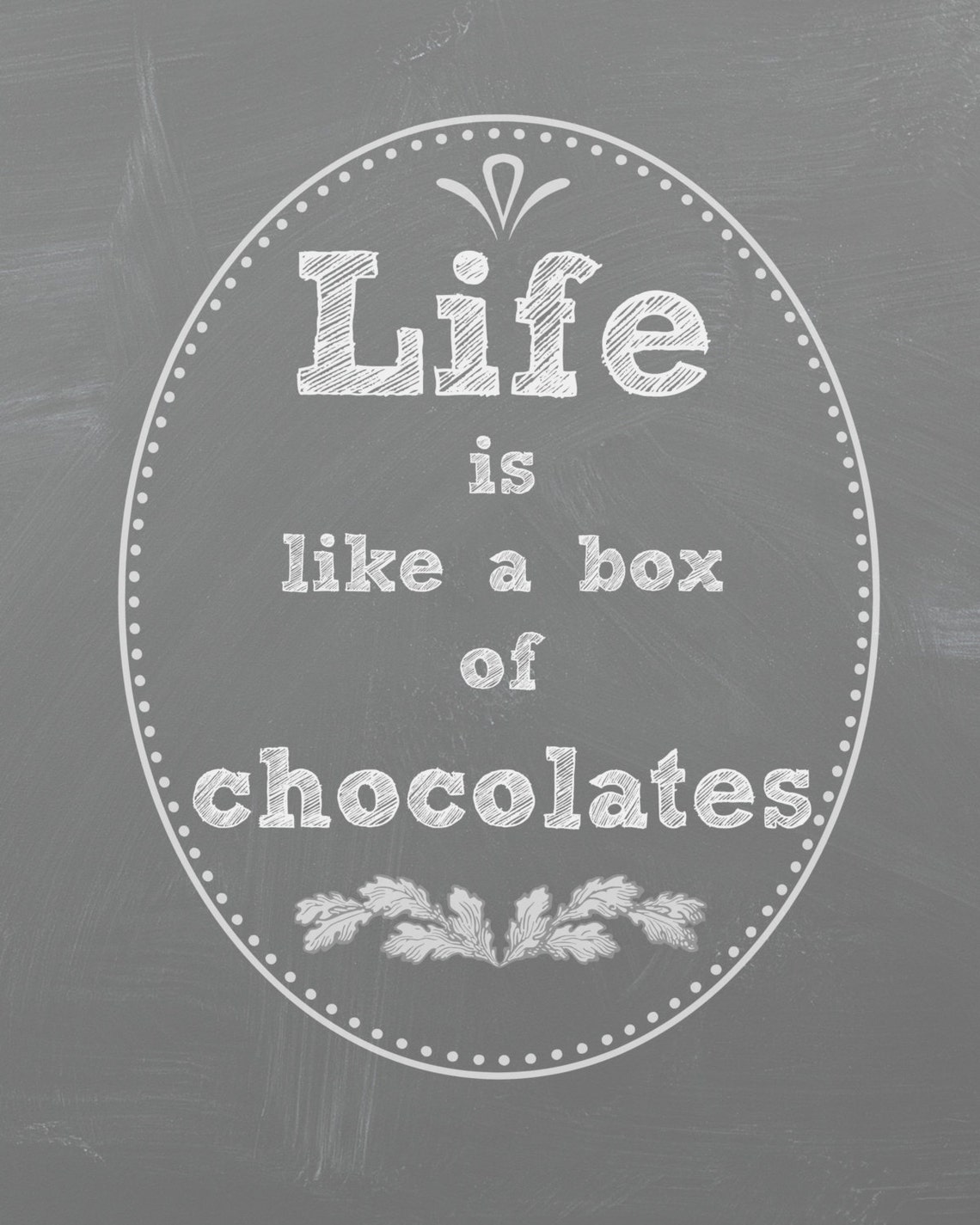 INSTANT Quote Print, life is Like a Box of Chocolates. From Forest Gump ...