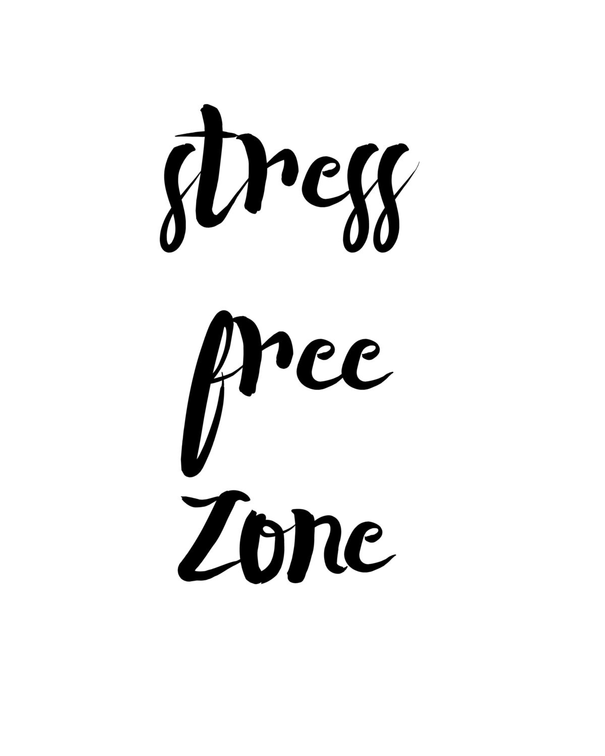 Printable WISE Words,stress Free Zone, Wall Art, Instant Decor ...