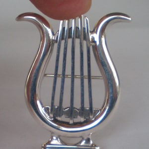 Lyre - Harp Silver Brooch Pin - God of Music Apollo - Ancient Greece - Etsy