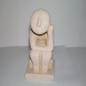 Cycladic Thinker Figurine - Modern Cycladic Art - Ancient Greek ...