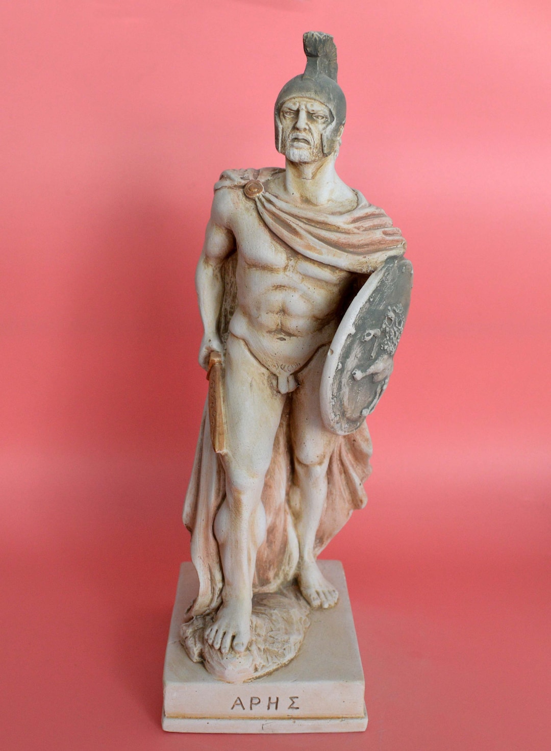 Ares Statue Ancient Greek God of War and Violence Fully Armed Sculpture ...