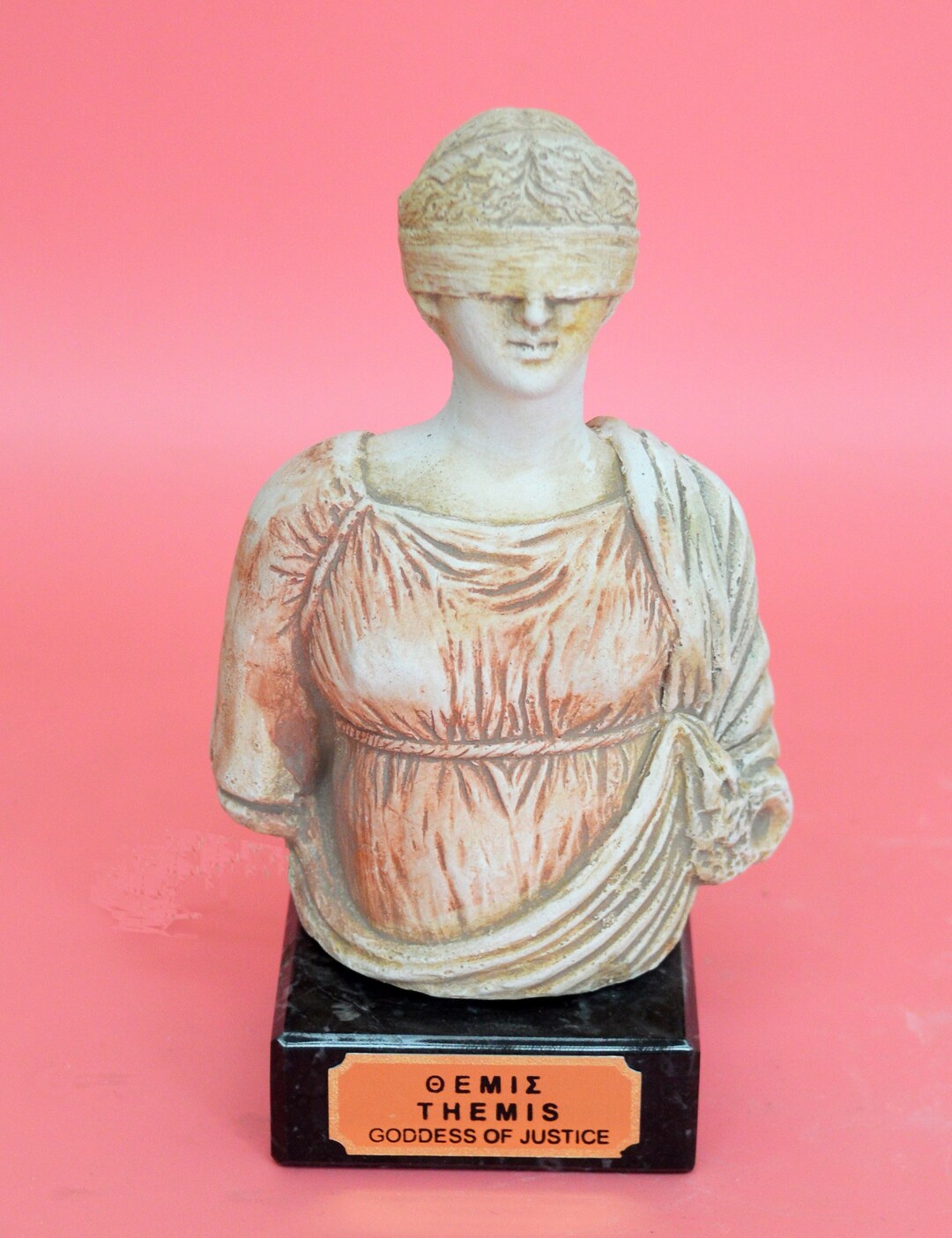 Bust of the Themis With Marble Base Ancient Greek Goddess of Justice ...