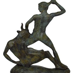 Theseus Killing the Minotaur-statue Made of Bronze-labyrinth Built by ...