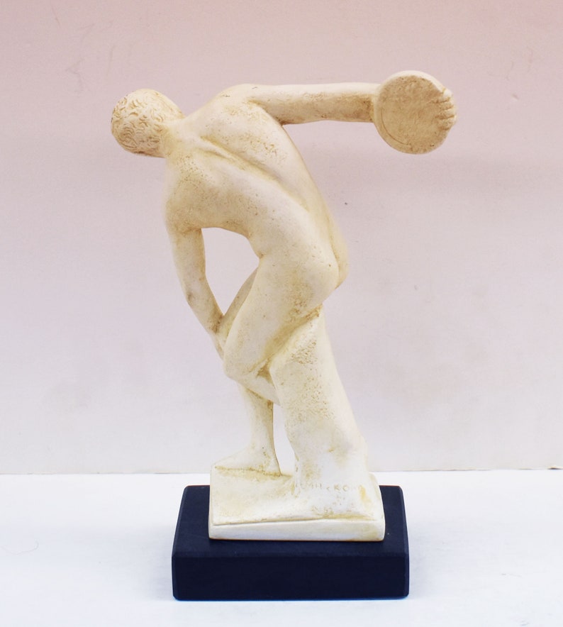 Discobolus of Myron-discus Thrower-small Statue-marble - Etsy