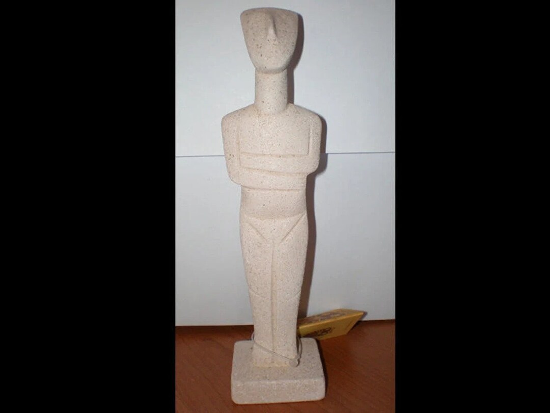 Cycladic Idol Figurine - Prehistoric Greek Art - Folded Arm Figure ...