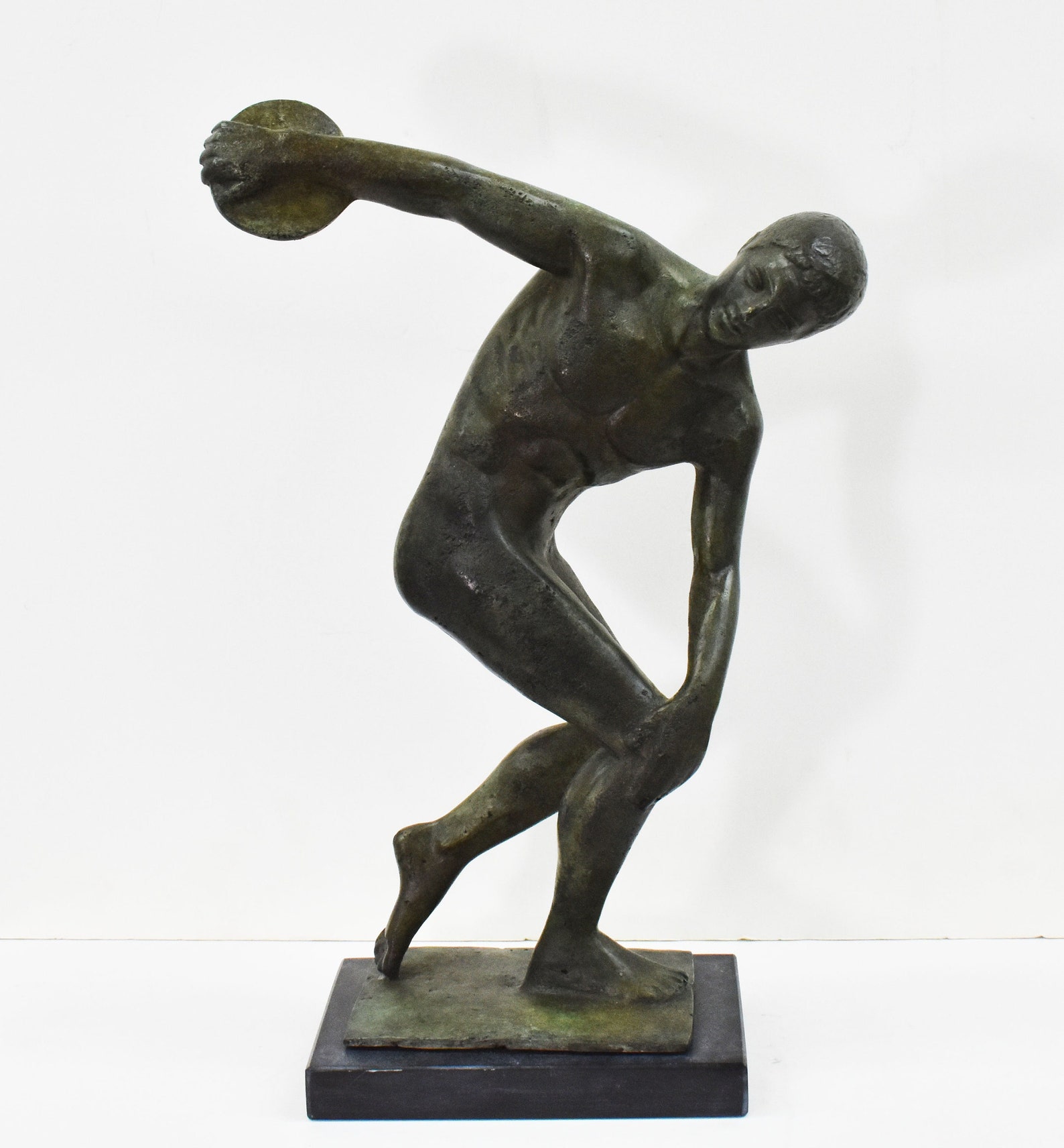 Discobolus of Myron-discus Thrower-bronze Statue-marble Base-olympic ...