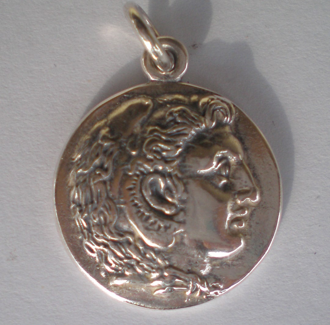 Alexander the Great Hercules Silver Coin Pendant - Macedonia King ...