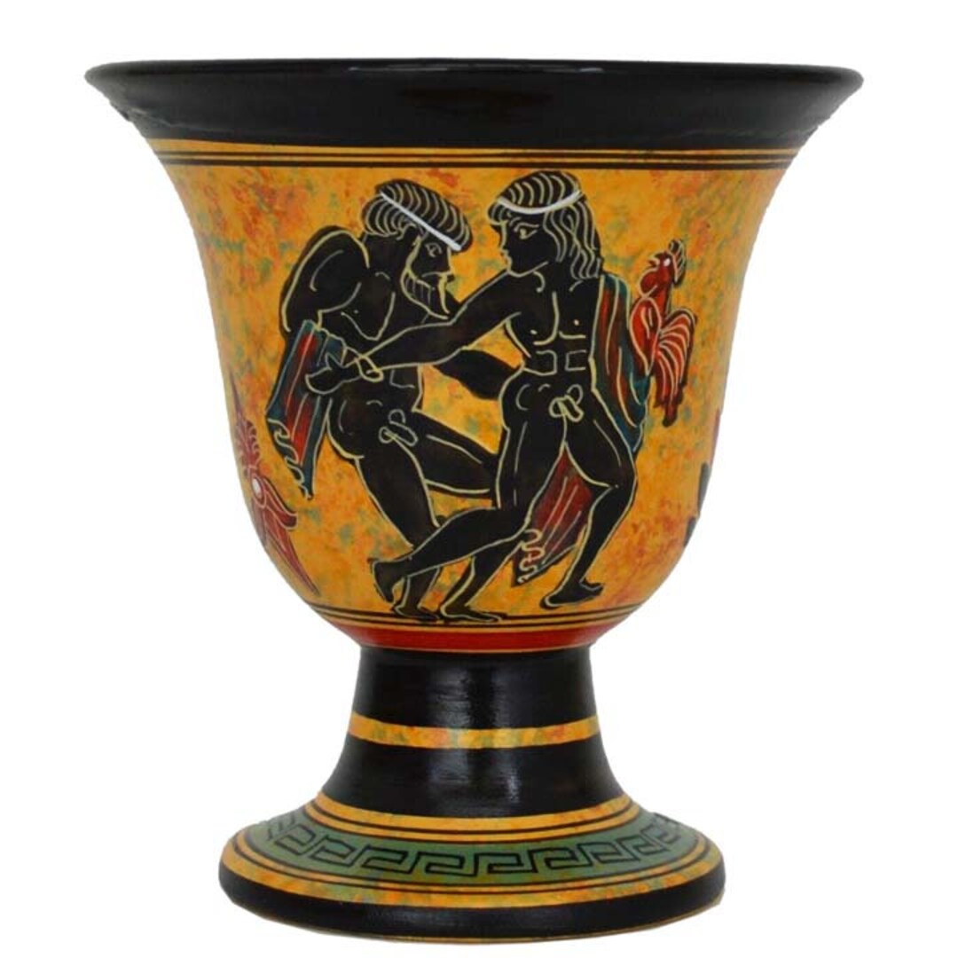 Hand-painted Pythagoras Fair Cup Featuring Ganymedes the Cupbearer ...