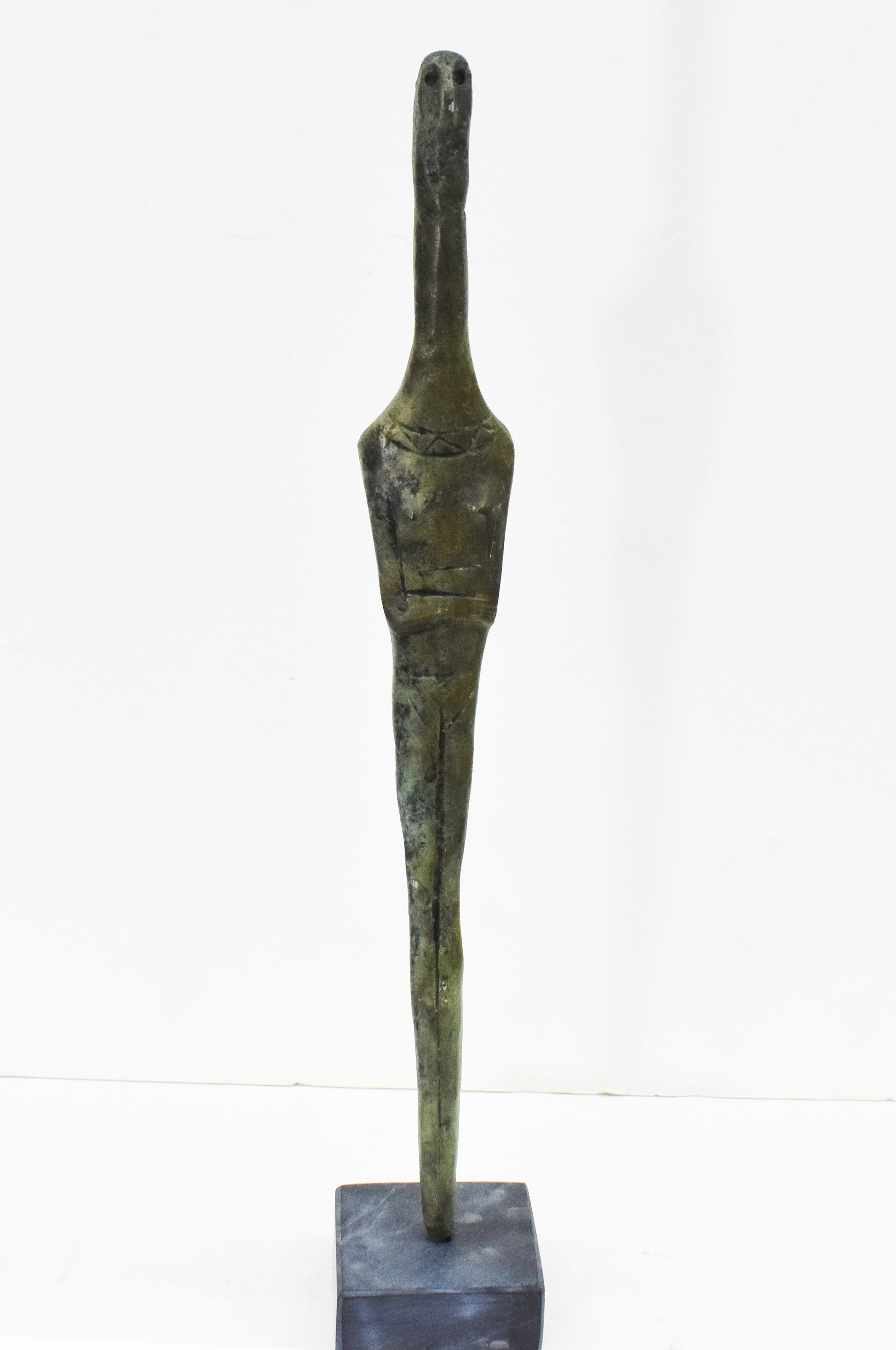 Paleolithic-neolithic Bronze Idol-stone Age-marble Base-museum - Etsy