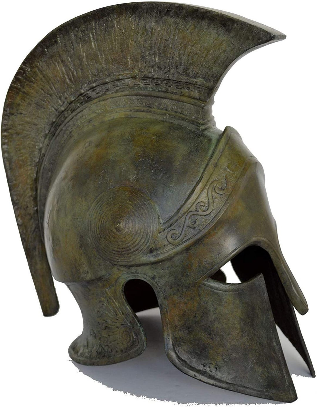 Bronze Corinthian Crested Helmet Decorated With Meander-greek Spartan ...