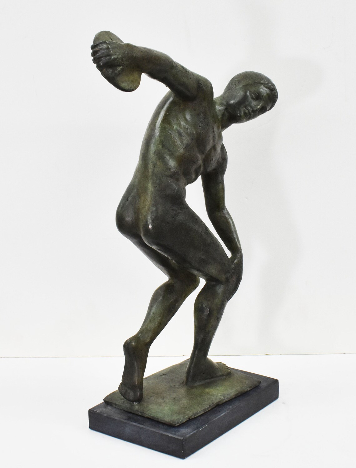 Discobolus of Myron-discus Thrower-bronze Statue-marble Base-olympic ...