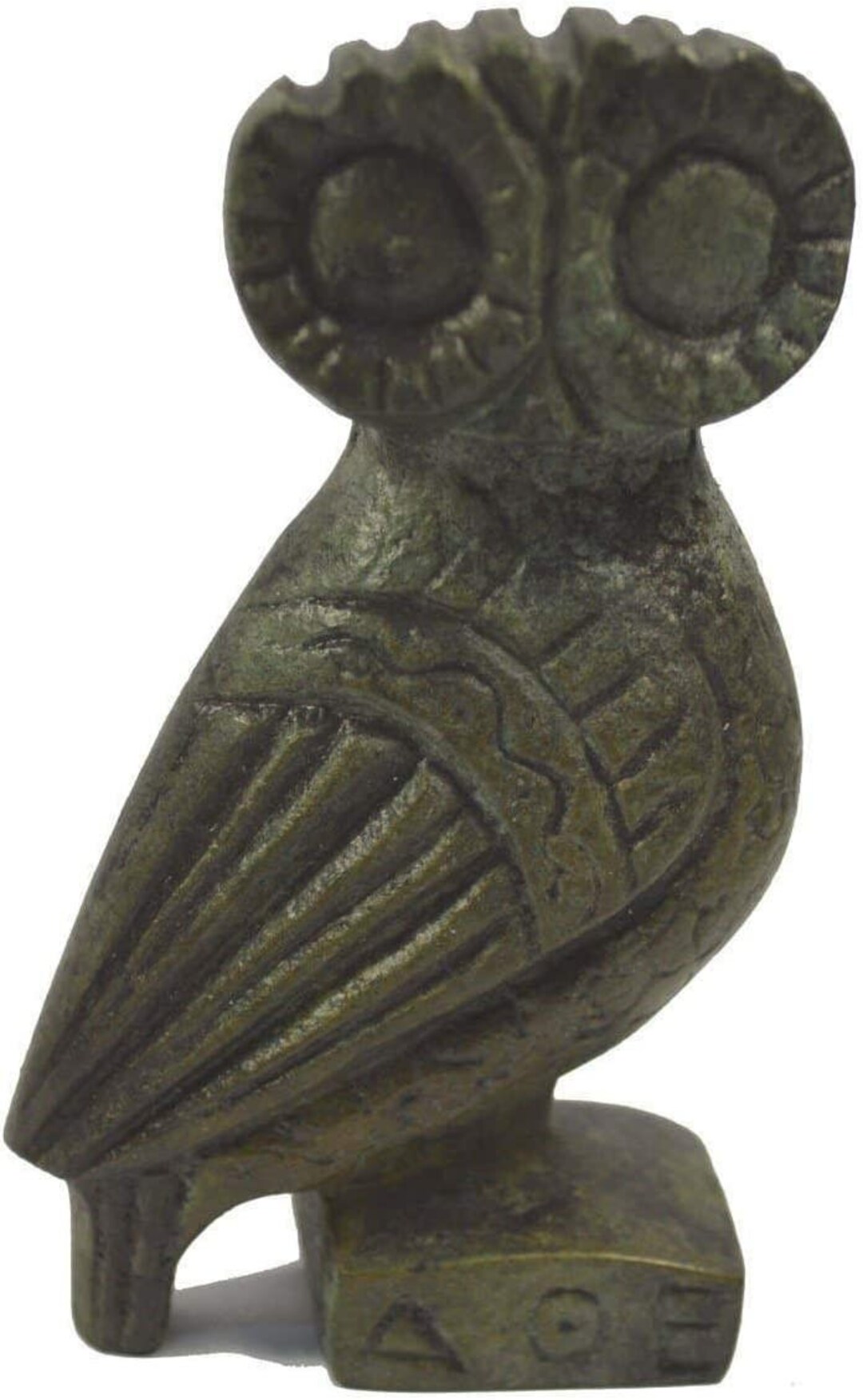 Owl of Wisdom-small Flat Bronze Figure-symbol of Knowledge Intelligence ...