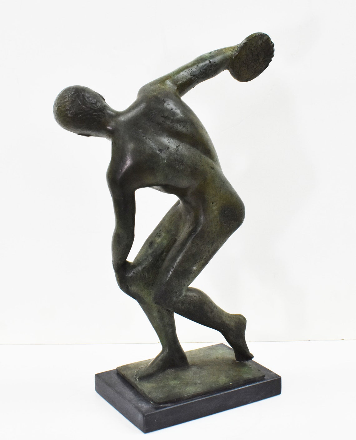 Discobolus of Myron-discus Thrower-bronze Statue-marble Base-olympic ...