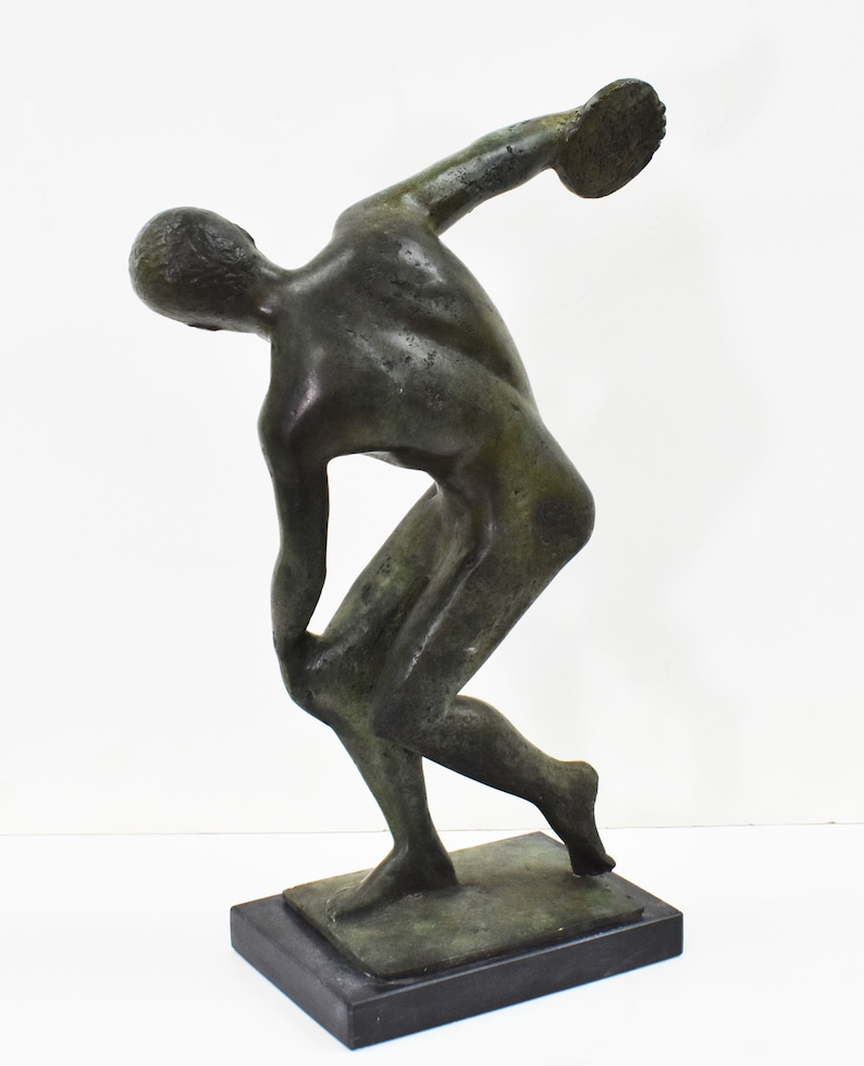 Discobolus of Myron-discus Thrower-bronze Statue-marble Base-olympic ...