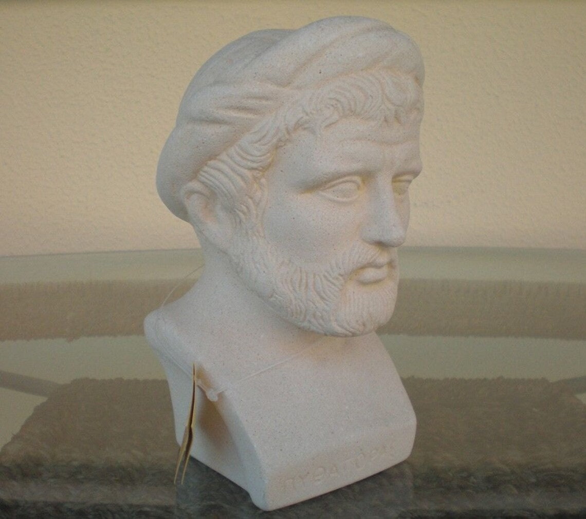 Head Bust of Pythagoras of Samos Ancient Greek Mathematician - Etsy