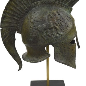 Bronze Corinthian Crested Helmet Greek Spartan Warrior Helmet Replica ...