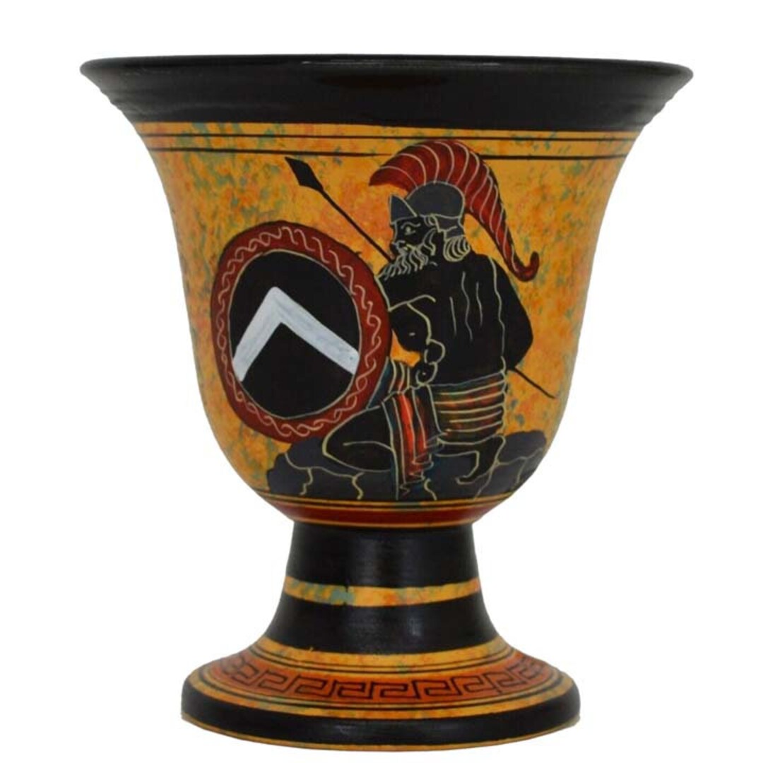 Hand-painted Pythagoras Fair Cup Depicting King Leonidas Hand-painted ...