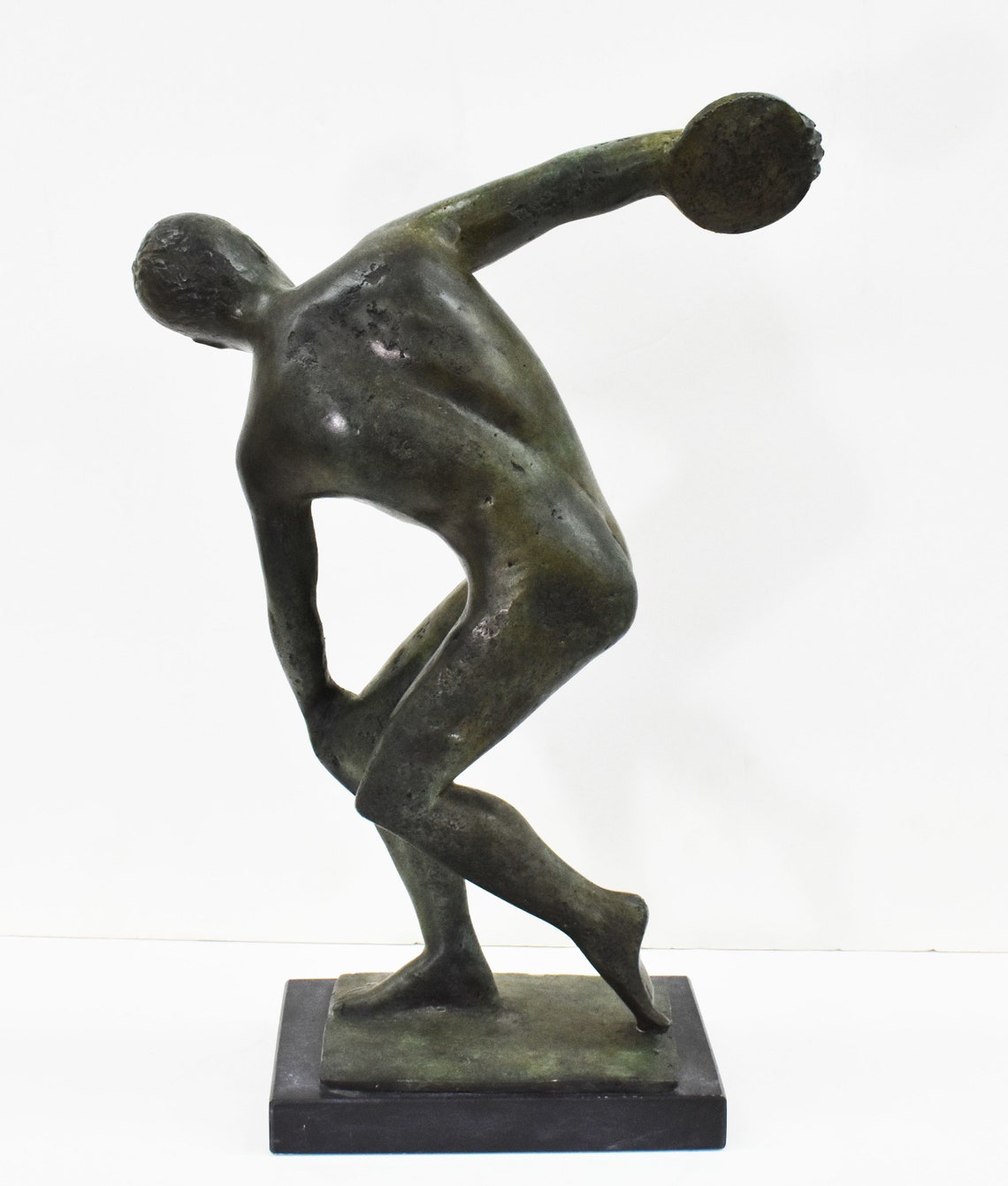 Discobolus of Myron-discus Thrower-bronze Statue-marble Base-olympic ...