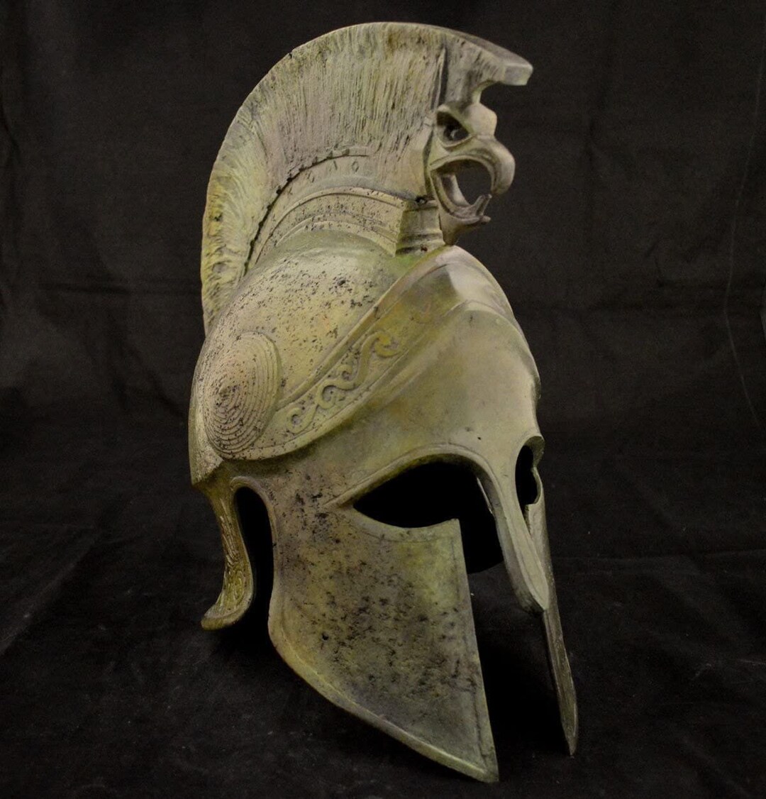 Bronze Corinthian Crested Helmet-decorated With Griffin Decorative ...