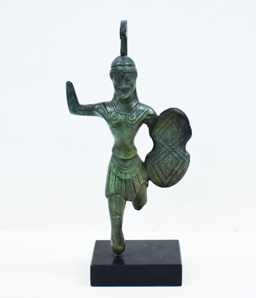 Ancient Greek Warrior Statuette Made of Bronze Trojan War Homer's Iliad ...