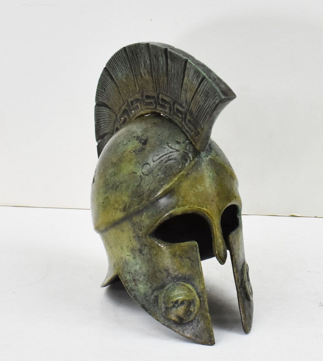 Bronze Corinthian Crested Helmet-small-decorated With the Greek Key ...