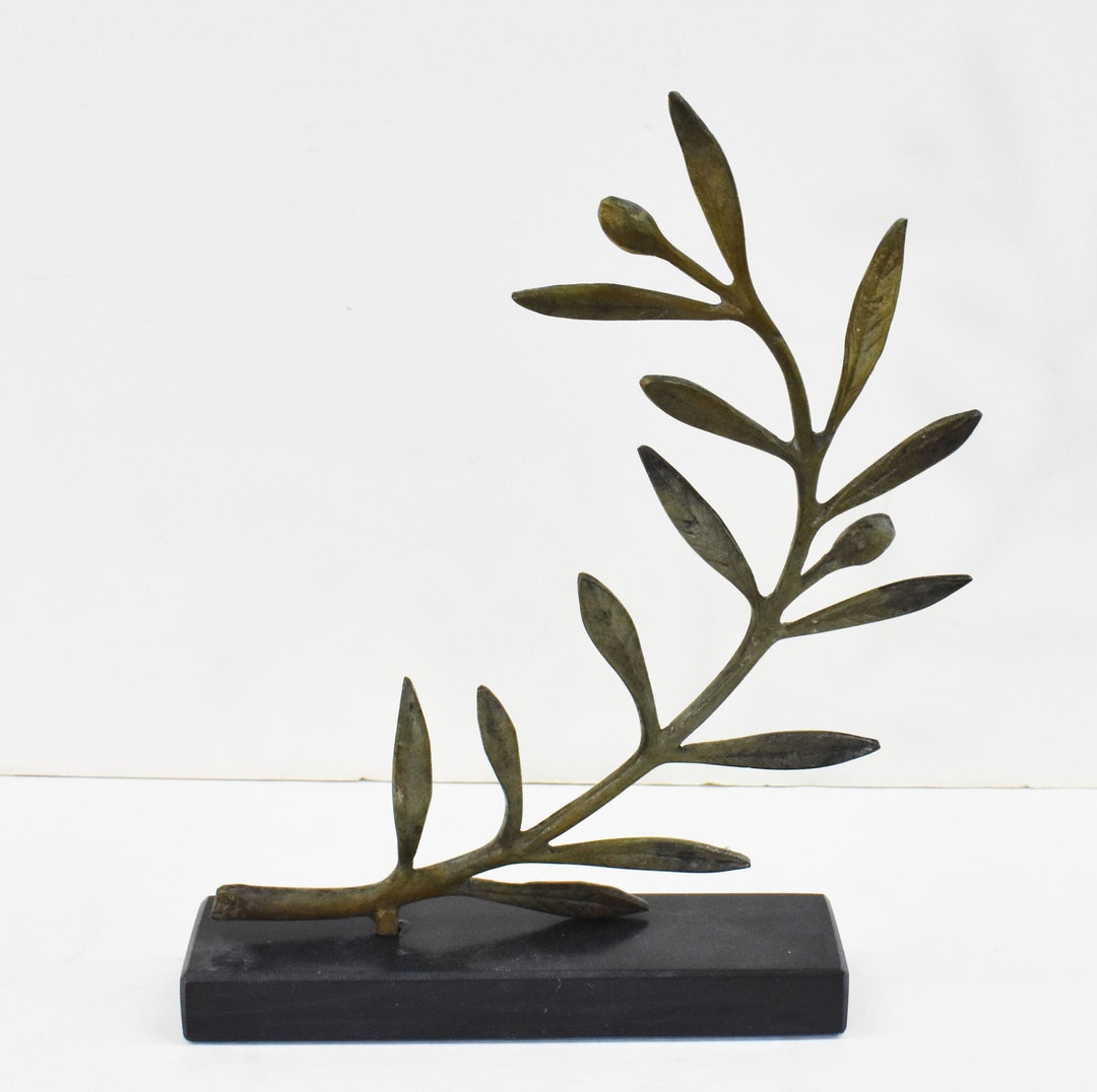 Bronze Olive Branch-marble Base-symbol of Peace and Victory-prize for ...