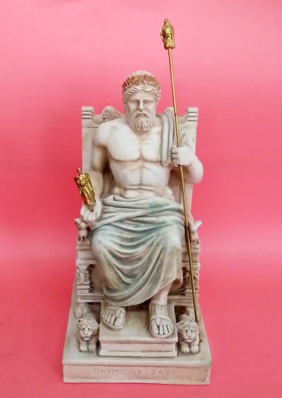 King Zeus God Of Thunder Hera On Throne Greek Mythology