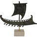 Bronze Ship With Marble Base Inspired by Ancient Greek Penteconter ...