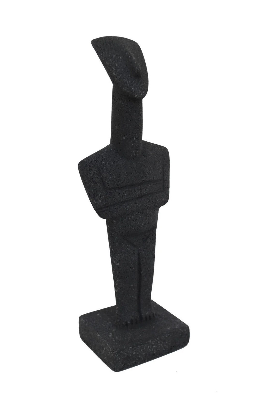 Cycladic Idol Male Figure With Folded Arms - Full Body Statue - Ancient ...