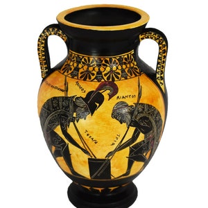 Small Black-figure Amphora Vase by Exekias Achilles and Ajax Playing a ...