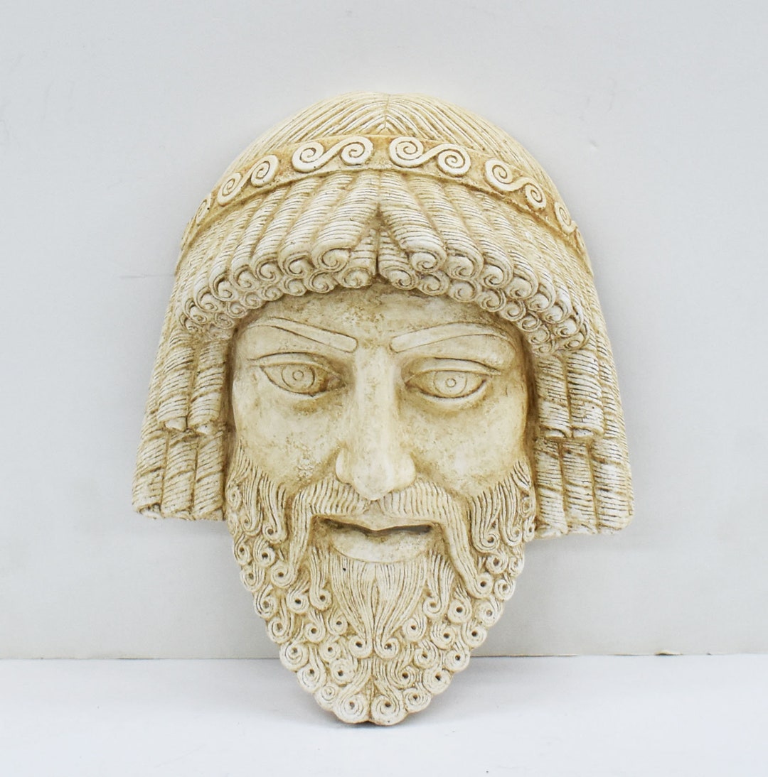 Decorative Wall Mask of Zeus Ancient Greek Theatre Mask King - Etsy