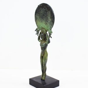 Ancient Greek Bronze Mirror With a Marble Base and a Support in the ...