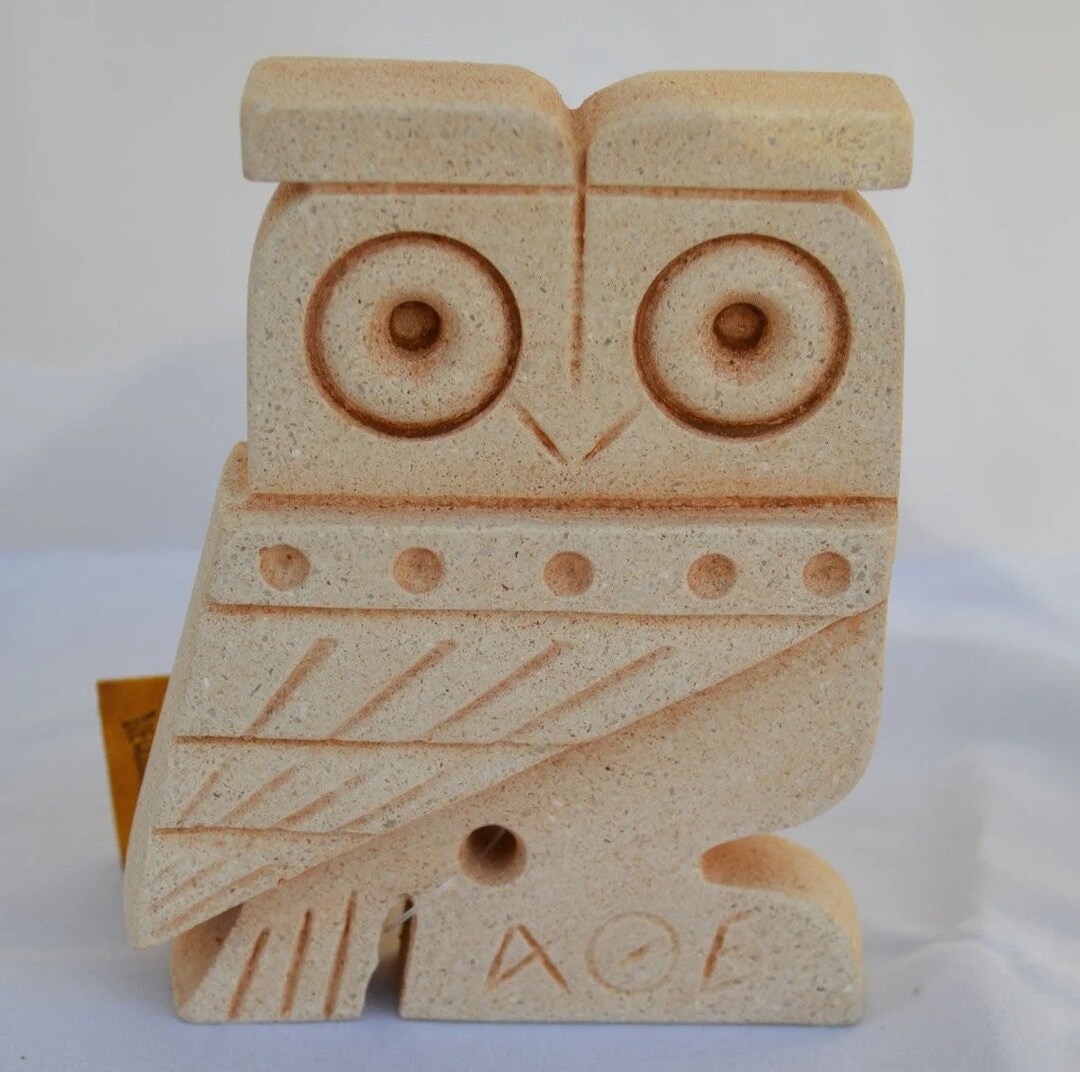 Owl of Athena Small Figurine - Symbol of Knowledge and Wisdom - Ancient ...