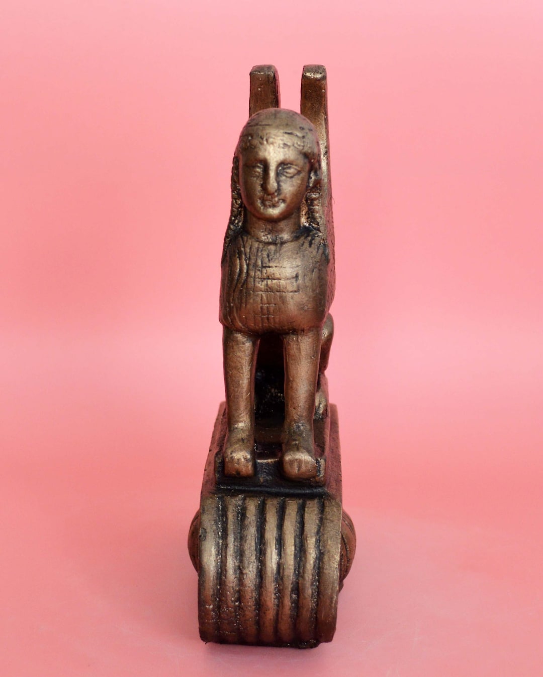 Statue of Sphinx of Naxos Figure Sphinx of the Naxians Bronze Color ...