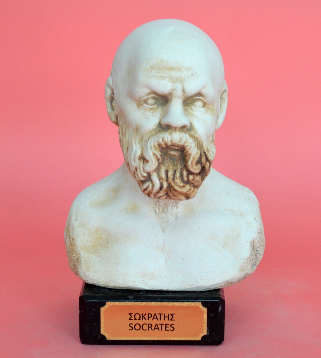 Bust of Socrates With Marble Base Ancient Greek Philosopher Western ...
