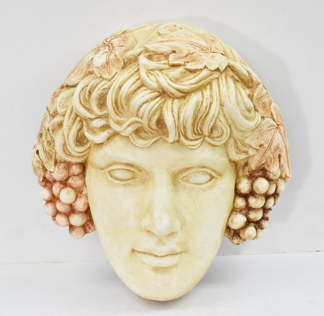 Decorative Mask of Young Dionysos Dionysus God of Wine, Festivity ...