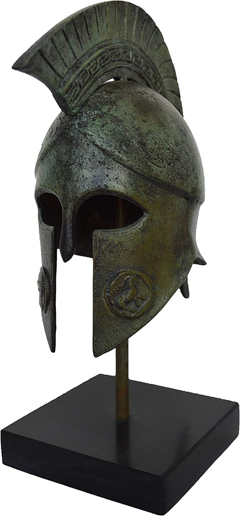 Small Bronze Spartan Crested Helmet Decorated With Meander and - Etsy