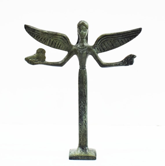 Nike-small Bronze Statue-winged Goddess of Victory Daughter - Etsy