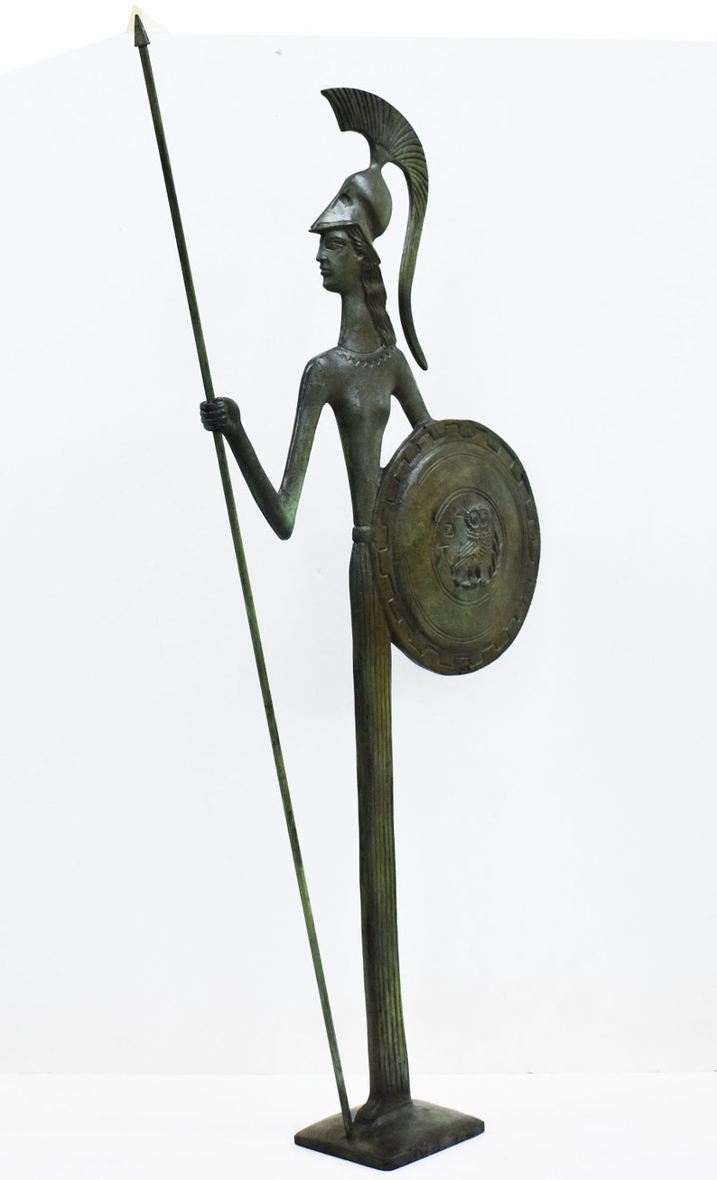 Goddess Athena Bronze Statue Patron of Athens Bronze Figure of Athena ...