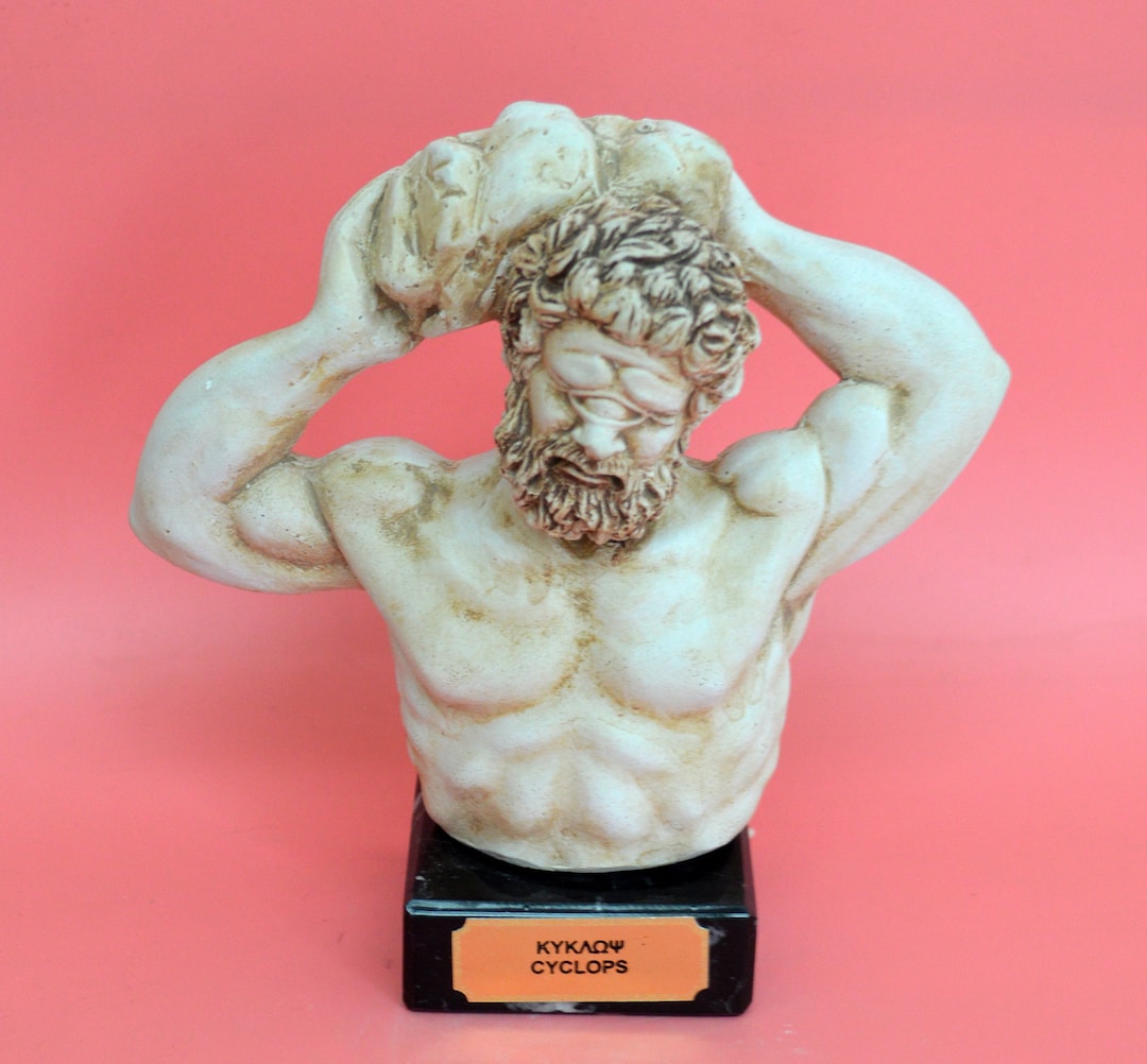 Bust of Cyclop- One-eyed Creature-polyphemus-odyssey-ancient Greek ...
