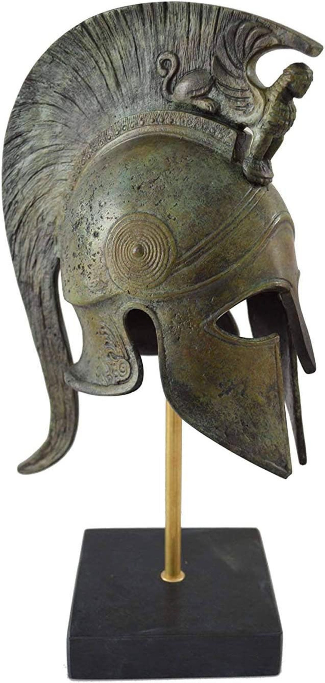 Bronze Corinthian Crested Helmet-decorated With Sphinx-collectible ...