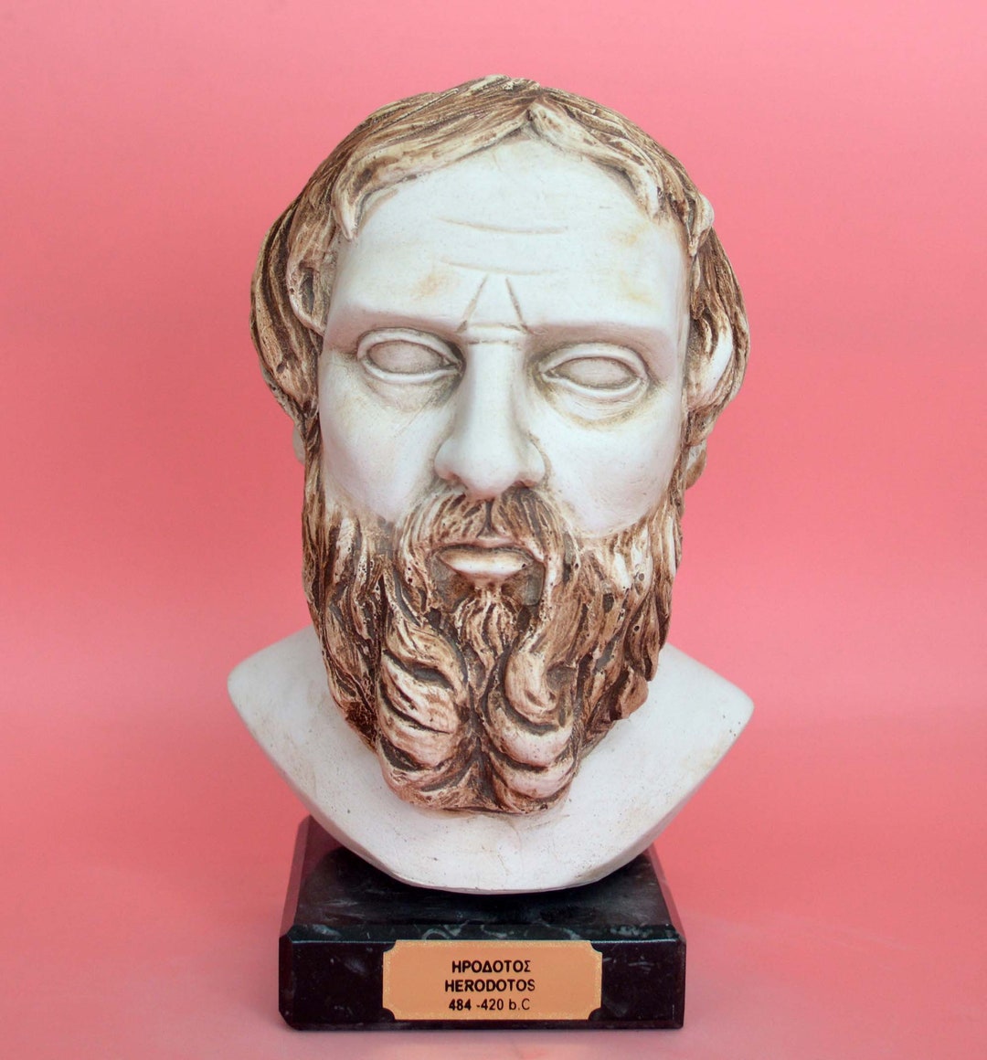 Herodotus Bust-ancient Greek Historian-the Father of History-marble ...