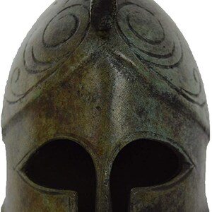 Bronze Mini Spartan Crested Helmet Decorated With Meander-ancient Greek ...