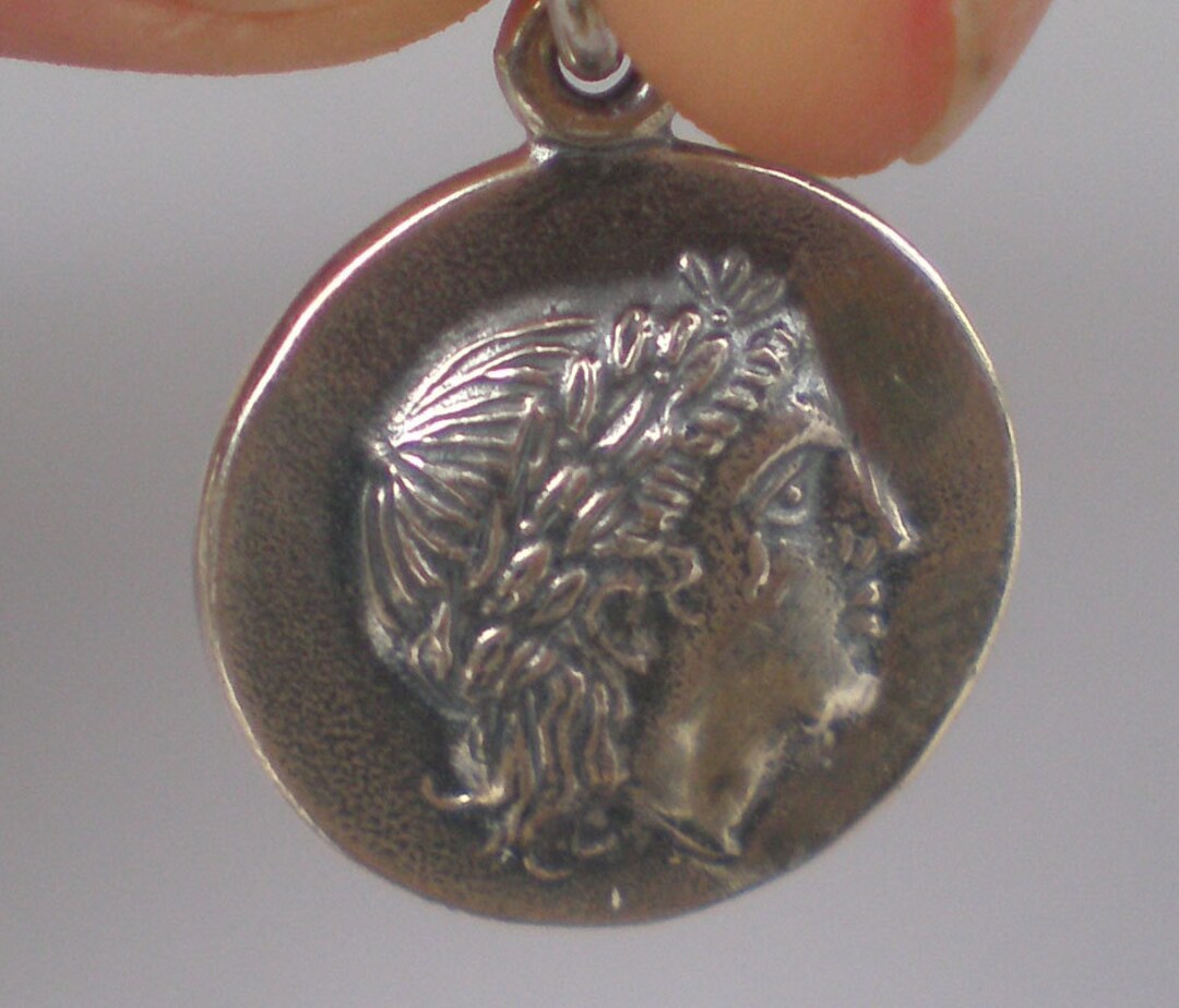 Apollo Silver Coin Pendant - Vergina Star - God of Light, Healing ...