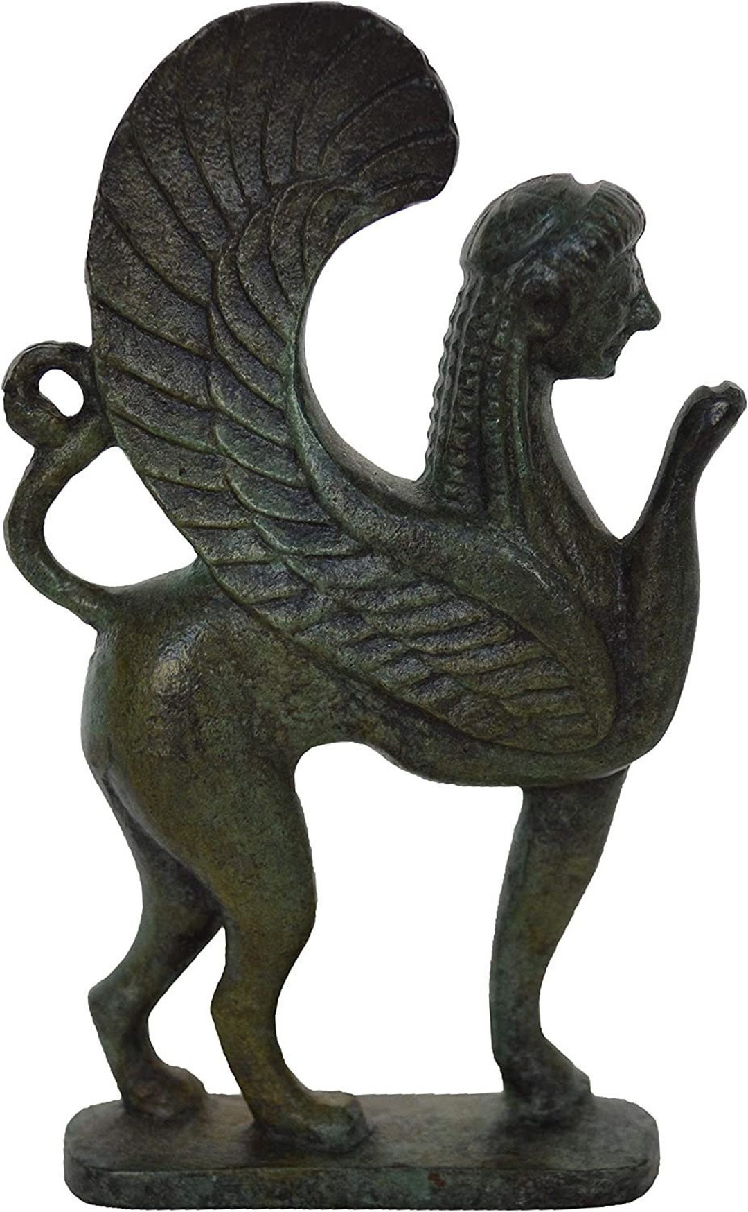 Mini Bronze Sculpture of Greek Sphinx Mythical Female Monster Posing ...