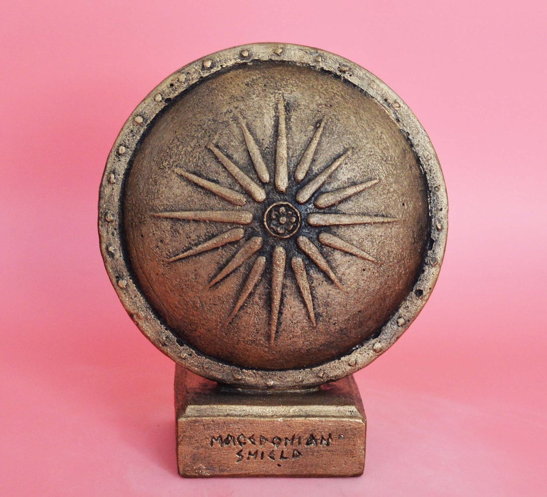 Miniature Macedonian Shield Desktop Decoration Sun of Vergina Star of ...