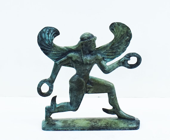 Boreas Mini Bronze Statue Winged God of Winter and the North - Etsy