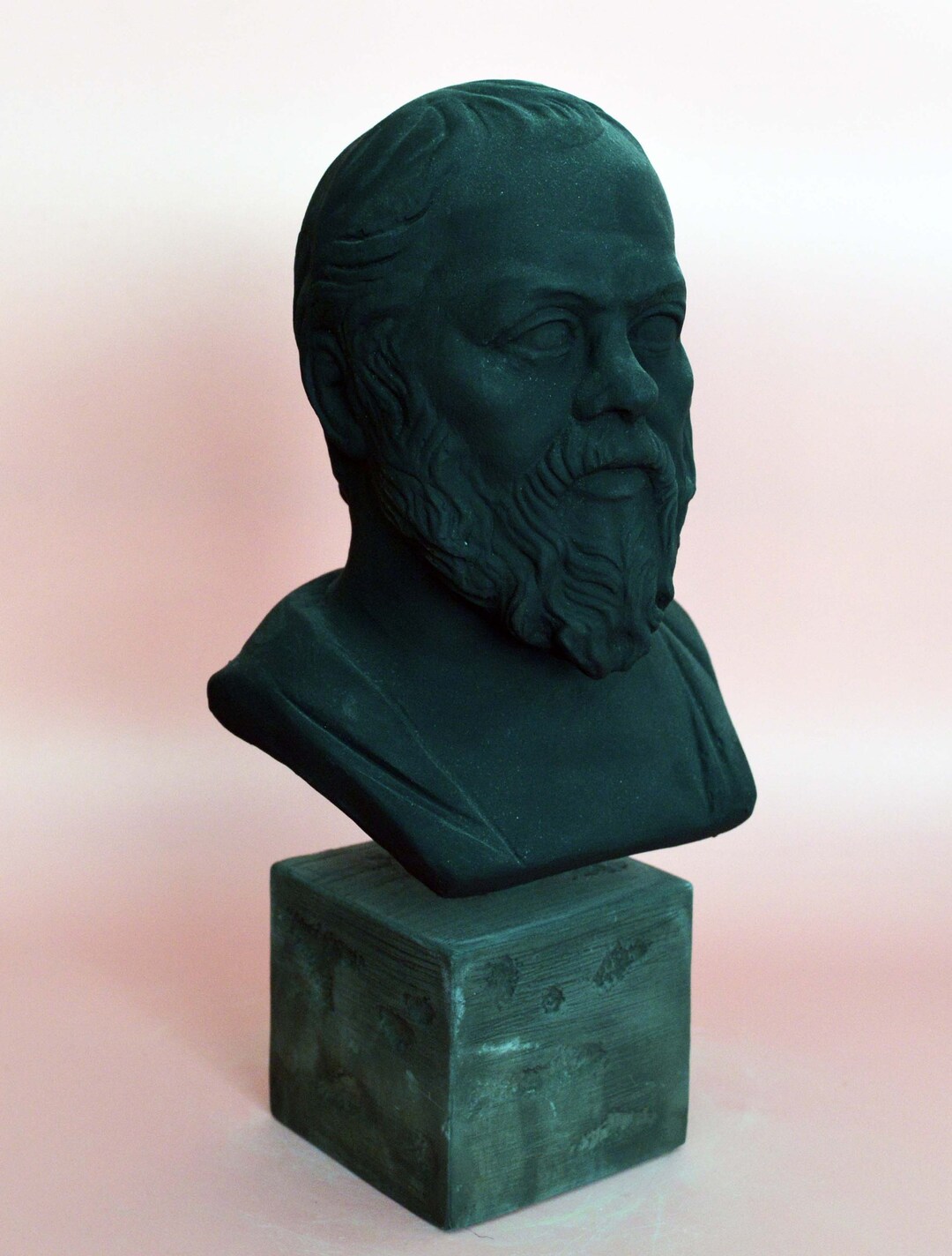 Socrates Bust in Black Sculpture of Socrates Desktop Decoration Ancient ...
