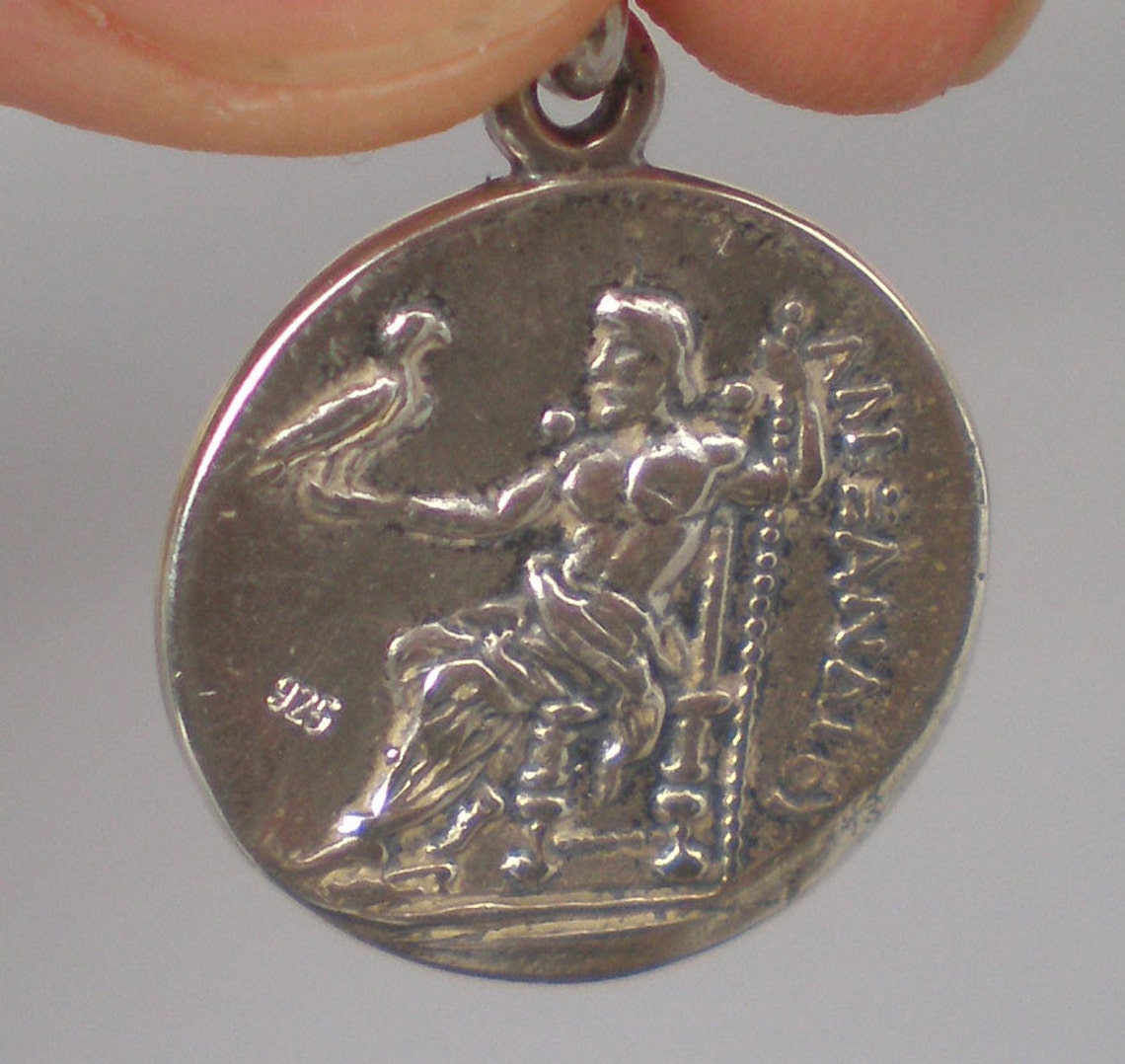Alexander the Great Hercules Silver Coin Pendant-macedonia - Etsy
